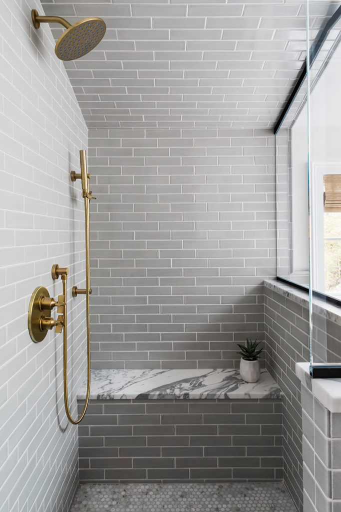 A Spacious Shower and Skylit Tub Anchor a Bright Bathroom Renovation in ...